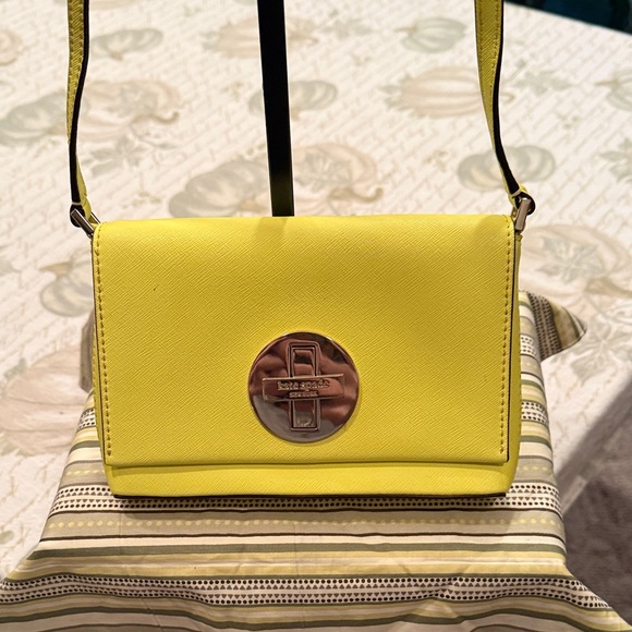 kate spade | Bags | Kate Spade Yellow Crossbody Bag With Gold Accent ...